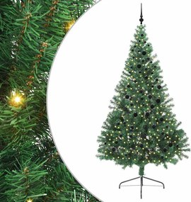 Umělý osvětlený vánoční stromeček Zelená 240 cm PVC 3397038