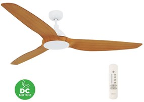 BEACON LUCCI AIR AIRFUSION TYPE A 211011 60“ bílá/dřevo Teak Reverzní stropní ventilátor