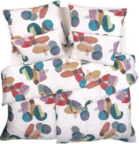 SCANquilt povlečení SATÉN DESIGN objects pestrá 140 x 200/70 x 90 cm
