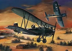 SMĚR Plastikový model Polikarpov Po-2 Korean War / 1:72 / 16x11,5 cm /
