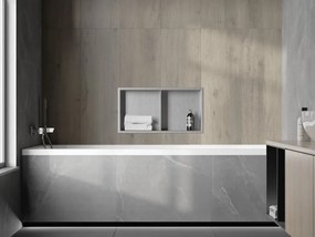 Mexen X-Wall-R nástěnná polička s límcem a policí 60 x 30 cm, inox - 1910603010S