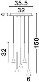 LED lustr Net 5