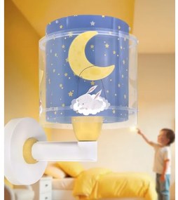 Dalber 76639 - Dětská nástěnná lampa MOON DREAMS 1xE27/15W/230V modrá