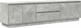 TV skříňka s LED osvětlením betonově šedá 193,5x41x50 cm 3328438