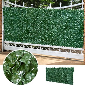 Outsunny Umělý živý plot 300 x 150 cm Tmavě zelená pro zahradní balkonové stěny | Aosom.de