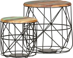 vidaXL Konferenční stolky 2 ks masivní recyklované dřevo [286578]