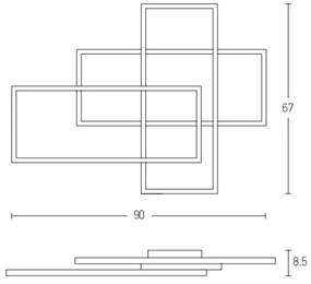 Zambelis 2022 - LED Stmívatelný přisazený lustr LED/55W/230V zlatá