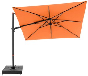 Doppler myZone 220 x 300 cm LED - výkyvný zahradní slunečník s boční tyčí oranžová