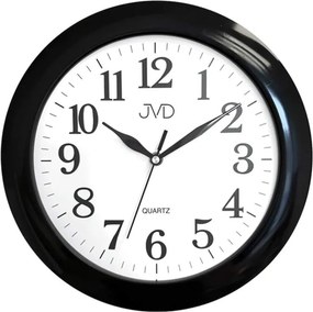 JVD Černé nástěnné tiché netikající hodiny JVD HX2149.2