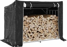 vidaXL Stojan na palivové dřevo s krytem 151x80,5x110,5 cm [4104942]