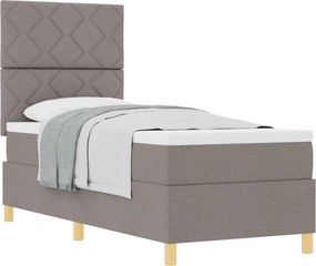 Postel s boxspringem s čelo Taupe 80 x 200 cm textil 3339655