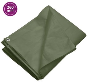 Plachta 260 g/m² 3 x 5 m zelená HDPE 151548