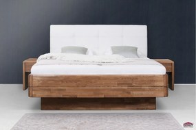 Domestav FANTAZIE GRANDE manželská postel čelo čalouněné 180 cm dub cink olejovaný