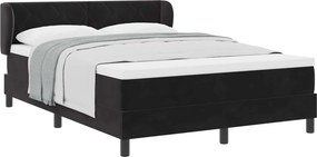 Postel s boxspringem s čelo Černá 140 x 190 cm samet 3340438