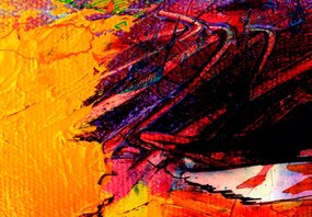 Obraz malovaný papoušek + háčky a hřebíčky ZDARMA Velikost (šířka x výška): 120x60 cm