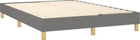 Rám postele s boxspringem tmavě šedý 140 x 190 cm textil 3120607