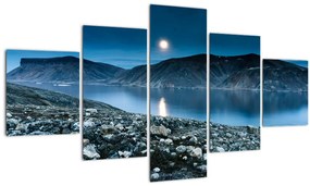 Obraz noční krajiny, Island (125x70 cm)