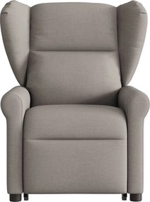 Elektrické zvedací masážní polohovací křeslo taupe textil 3303411