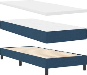 Postel s boxspringem s čelo Modrá 80 x 200 cm textil 3338726