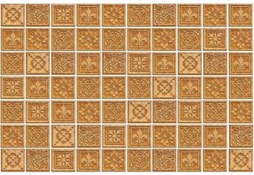 DIMEX | Samolepicí vliesová fototapeta na zeď Žulové kachličky MA-5-0274 | 375 x 250 cm | oranžová