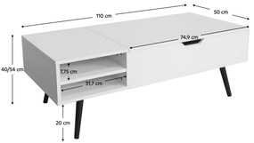 Kondela Konferenční stolek, bílá, ARALYN