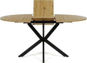Jídelní stůl rozkládací 120-160x120 cm DT-I1120 OAK, melamin, dub – Barva (vyberte): hnědá béžová