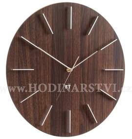 Designové nástěnné hodiny Future Time FT2010WE Round dark natural brown 40cm