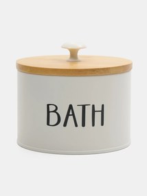 Sinsay - Úložná krabička s nápisem „Bath“ - bílá