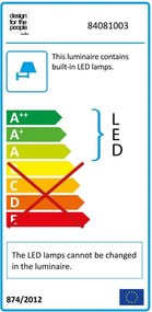 NOR 84081003 Venkovní nástěnné svítidlo Front 26 1x9,8W LED černá opál - NORDLUX