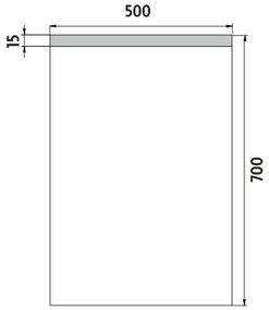 LED zrcadlo ZP8001 50x70 cm