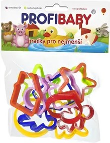 PROFIBABY Sada vykrajovátek barevná / 12 ks / Plast / od 3 let