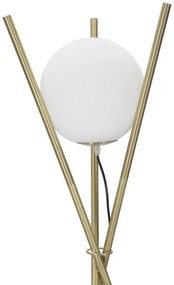 Stojací lampa Mauro Ferretti Tripod, 55x155 cm, zlatá/bílá