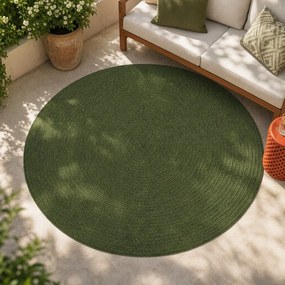 Zelený kulatý venkovní koberec ø 150 cm - NORTHRUGS