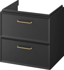 Cersanit Mille, umyvadlová skříňka 594x446x551 mm, černá matná, S1021-002