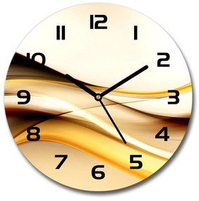 Wallmuralia Skleněné hodiny na stěnu Abstraktní vlny fi 30 cm