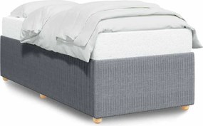Rám postele bez matrace světle šedá 100 x 200 cm textil 3284914