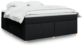 Box spring postel s matrací černá 180x200 cm textil 3285396