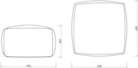 Světle modrý manšestrový taburet Keno – noo.ma