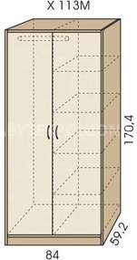 Šatní skříň JIM 5 X 113M