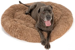 PuppyJoy Donut, kulatý polštář pro psa 100cm, velikost L, PJ-011, hnědá, HOM-50059