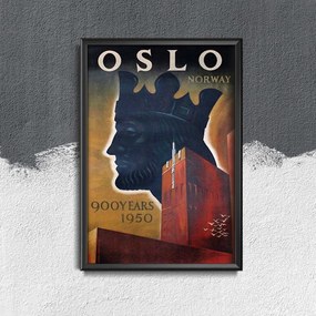 Retro plakát Norsko oslo