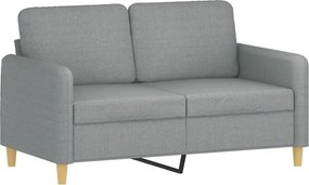 2místná pohovka s polštáři světle šedá 120 cm textil 3200901