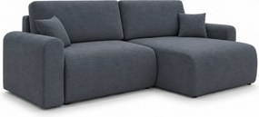 Rozkládací oboustranná sedací souprava do L NORDEN PAROS 250x140 cm, tmavě šedá