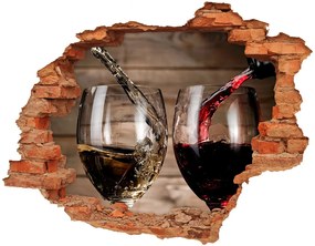 Wallmuralia Samolepící nálepka Dvě skleničky vína 90x70 cm