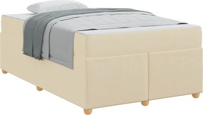 Rám postele s matrací Krémová 120 x 200 cm textil 3399354