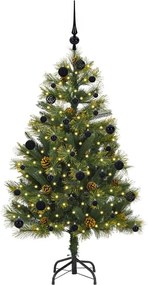 Umělý sklopný vánoční stromeček s kužely Zelená 150 cm 3395081