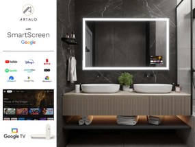 SMART Zrcadlo do koupelny s LED osvětlením M1 premium + SmartScreen with Google TV