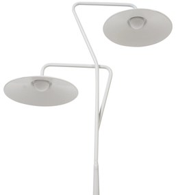 Stojací lampa LED se 2 světly bílá GALETTI Beliani