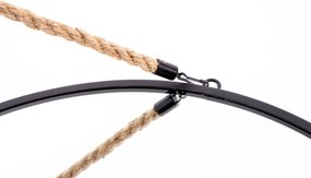Závěsné zrcadlo v kovovém rámu, průměr 37 cm