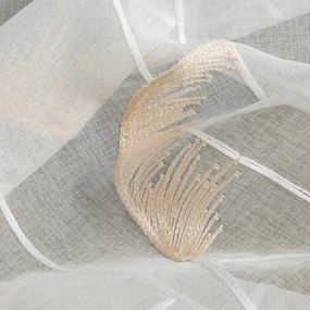 Záclona 140x250 Abbie krémová béžová připravená na smyčce Eurofirany